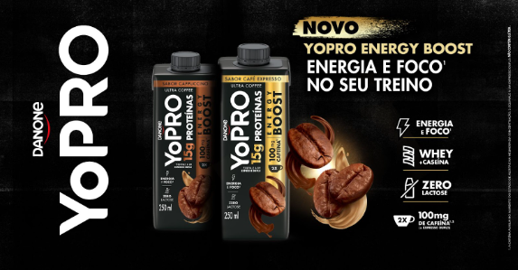 Danone lança YoPRO Energy Boost nos sabores café expresso e cappuccino ...